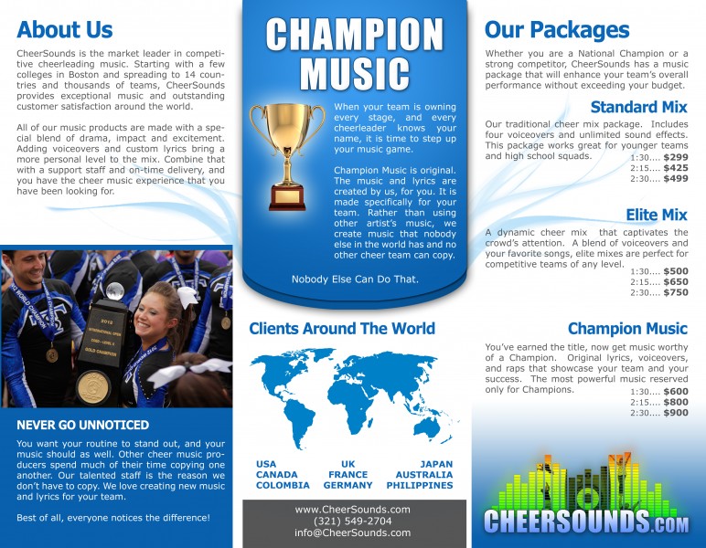 CheerSounds Cheer Music Packages for the 2014 - 2015 Season - CheerSounds
